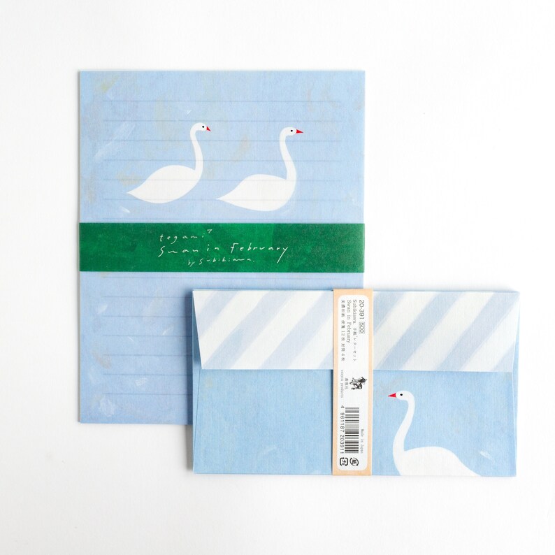 Japanese Letter Writing Set -swan in February- by Subikiawa / Cozyca ...