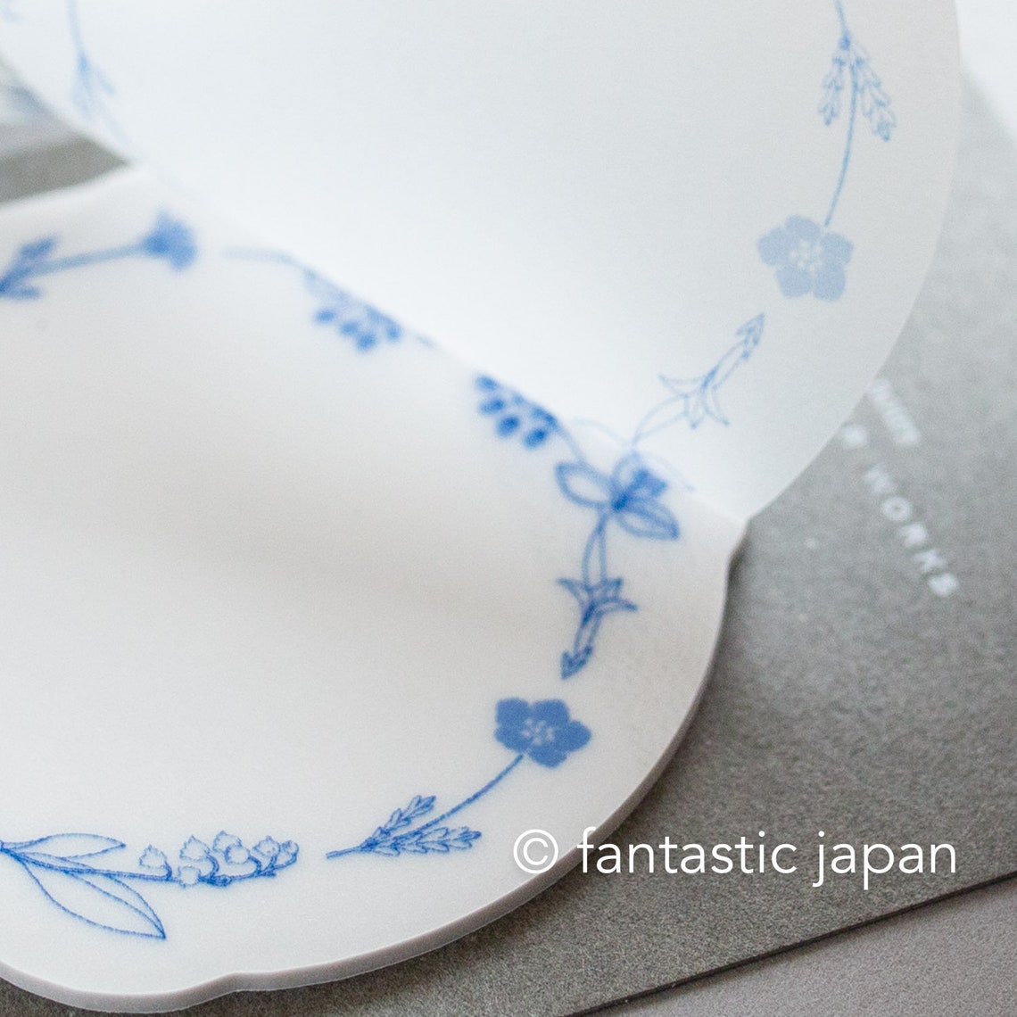 Hütte Paper Works / Tracing Paper Die-cut Sticky Notes -blue Wreath- - Etsy