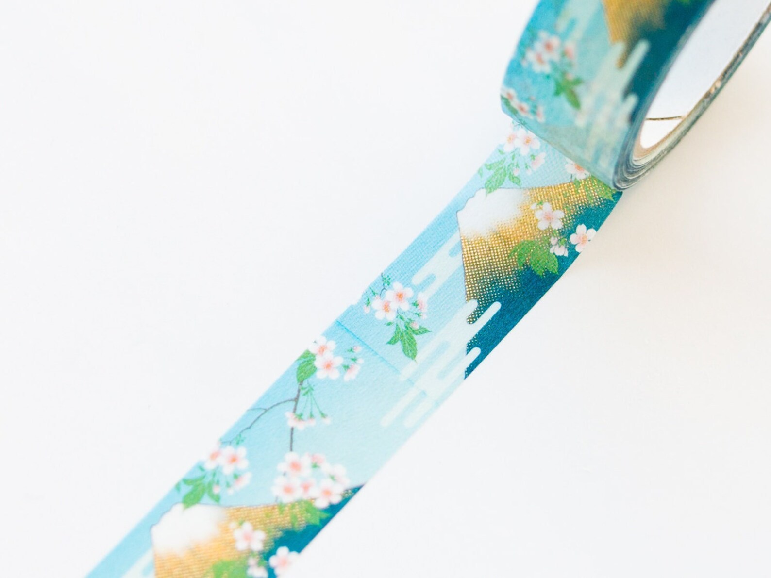 Gold Foil Masking Tape mt.fuji and Cherry Blossom / Kamiiso - Etsy