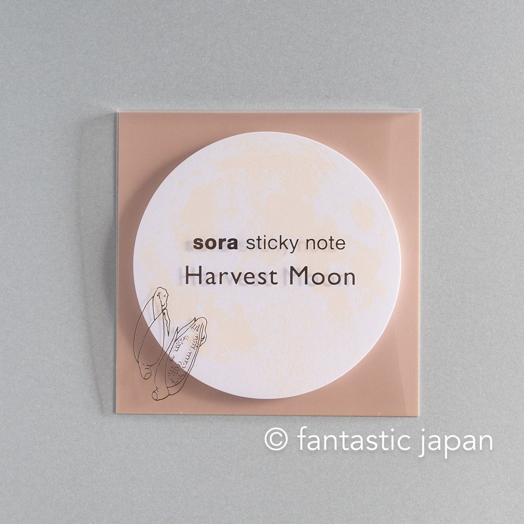Moon Sticky Notes harvest Moon - Etsy UK