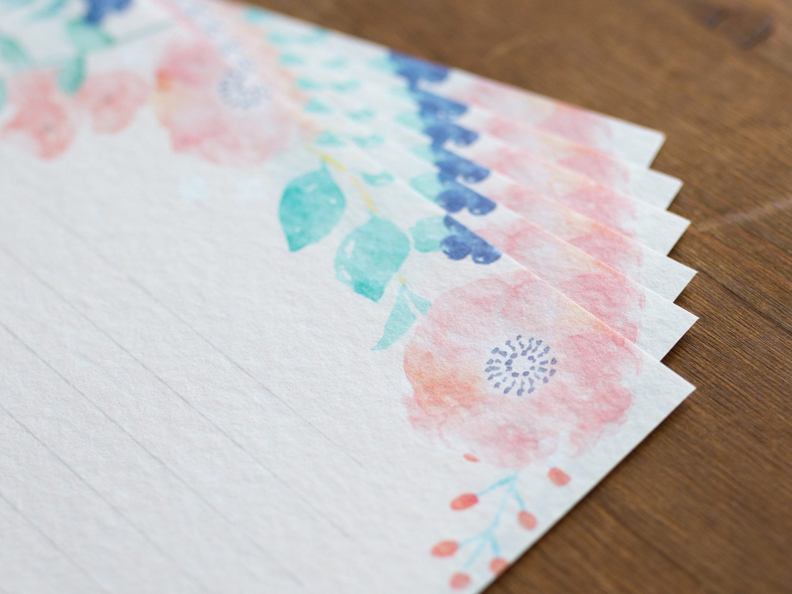 Japanese Washi Letter Writing Set pink Flowers / Today's - Etsy