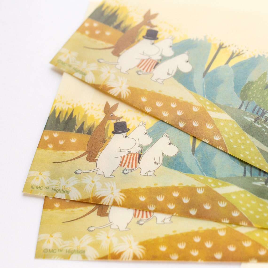 MOOMIN Translucent Letter Set moomin Valley / Tracing Paper - Etsy