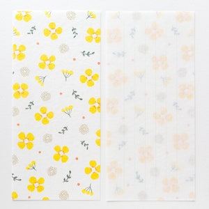 Japanese Styled Washi Letter Writing Set -yellow Flower- / Botanical ...