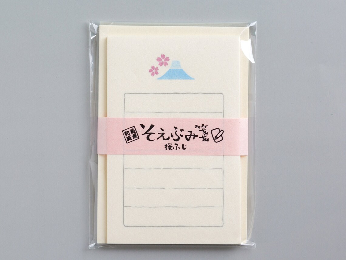 Japanese Washi Mini Letter Set -mount Fuji- / Sakura / FURUKAWA SHIKO ...