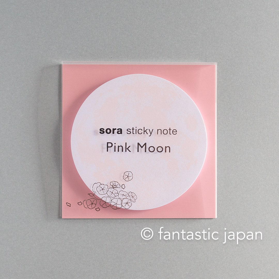Moon Sticky Notes pink Moon - Etsy