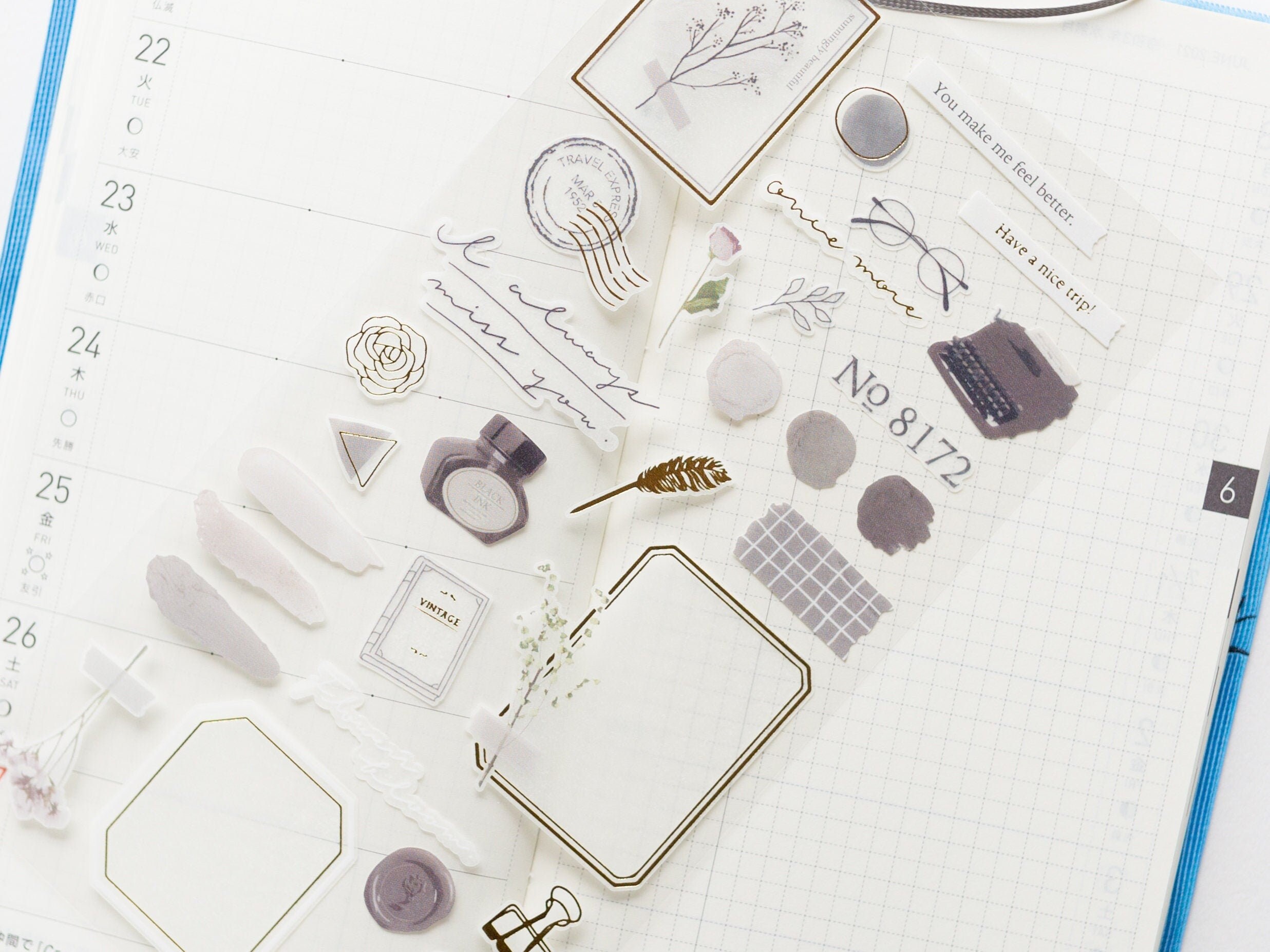 Mind Wave Sticker / LIBRE COLLAGE -glay- / Translucent Tracing Sticker ...