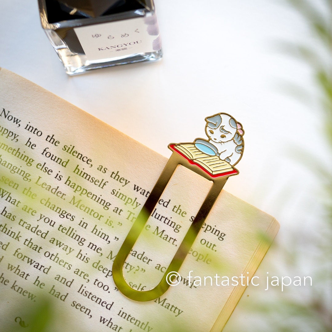 Pottering Cat Bookmark -magnifying Glass- - Etsy