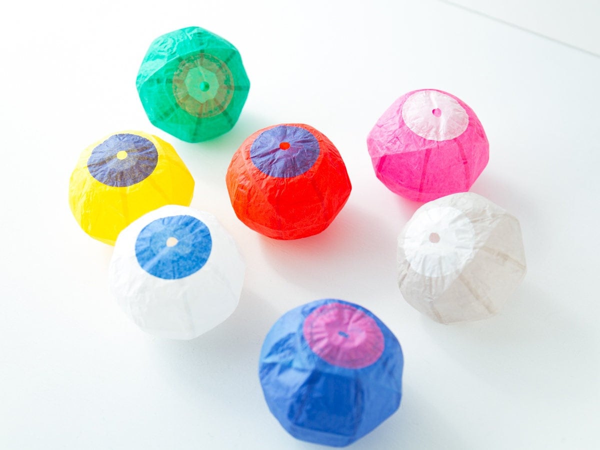 Japanese Paper Balloon small Colorful Balloons - Etsy