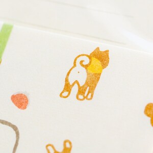 Traveling Shiba-dog Writing Letter Set / Mino Washi / Japanese - Etsy