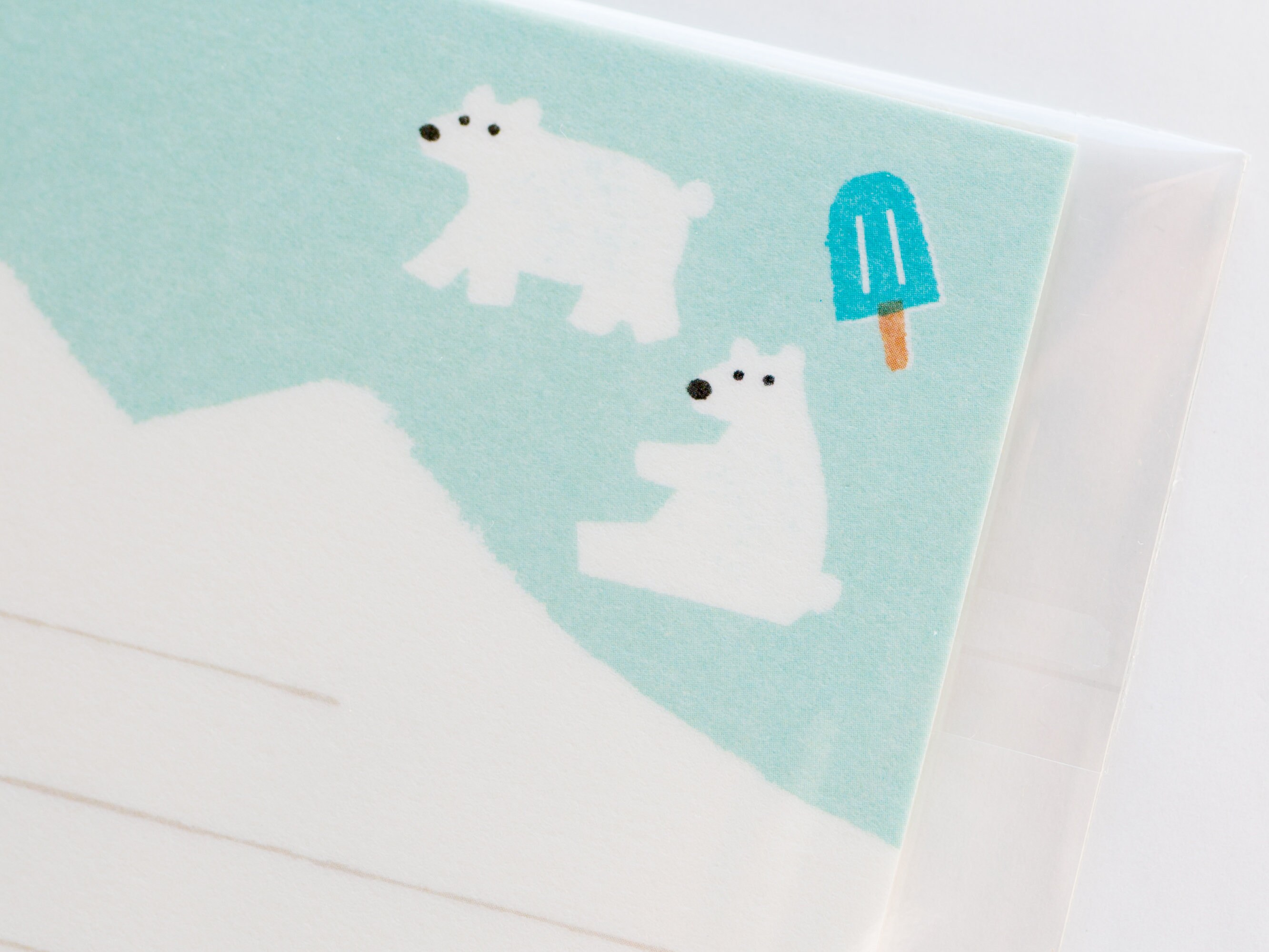 Polar bear and ice candy writing letter set / Mino Washi / | Etsy