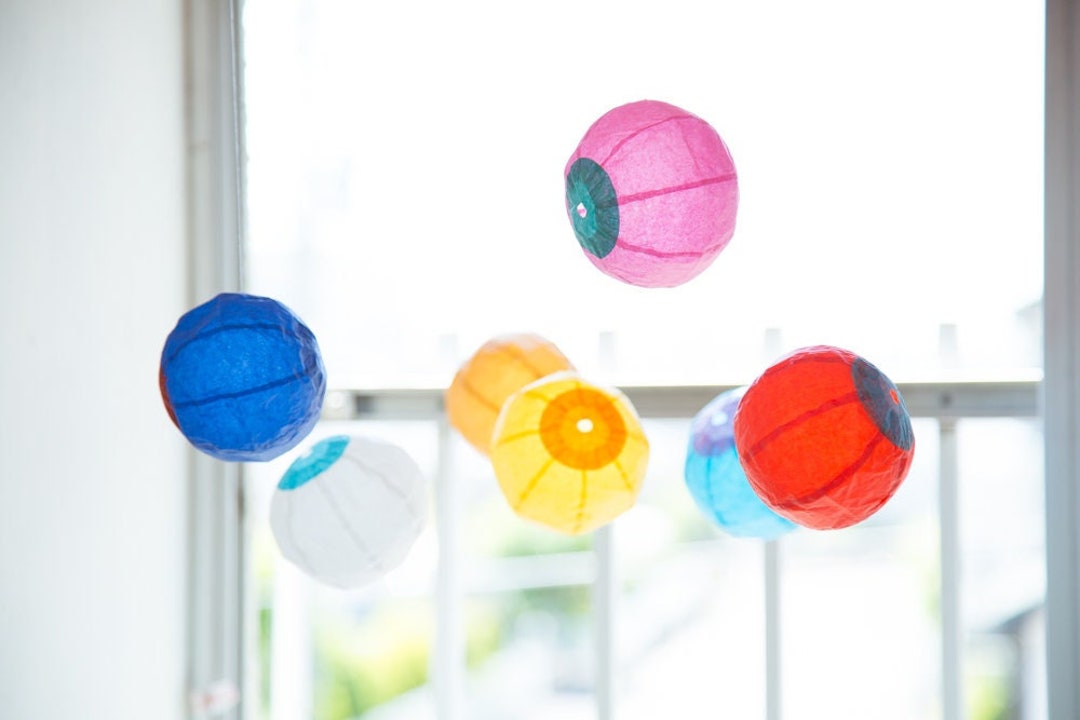 Japanese Paper Balloon small Colorful Balloons - Etsy