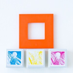 The Scream by Munch Self Inking Stamp Set of 3colors - Etsy