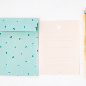 Japanese Letter Paper and Envelopes With Sticker alpaca by - Etsy