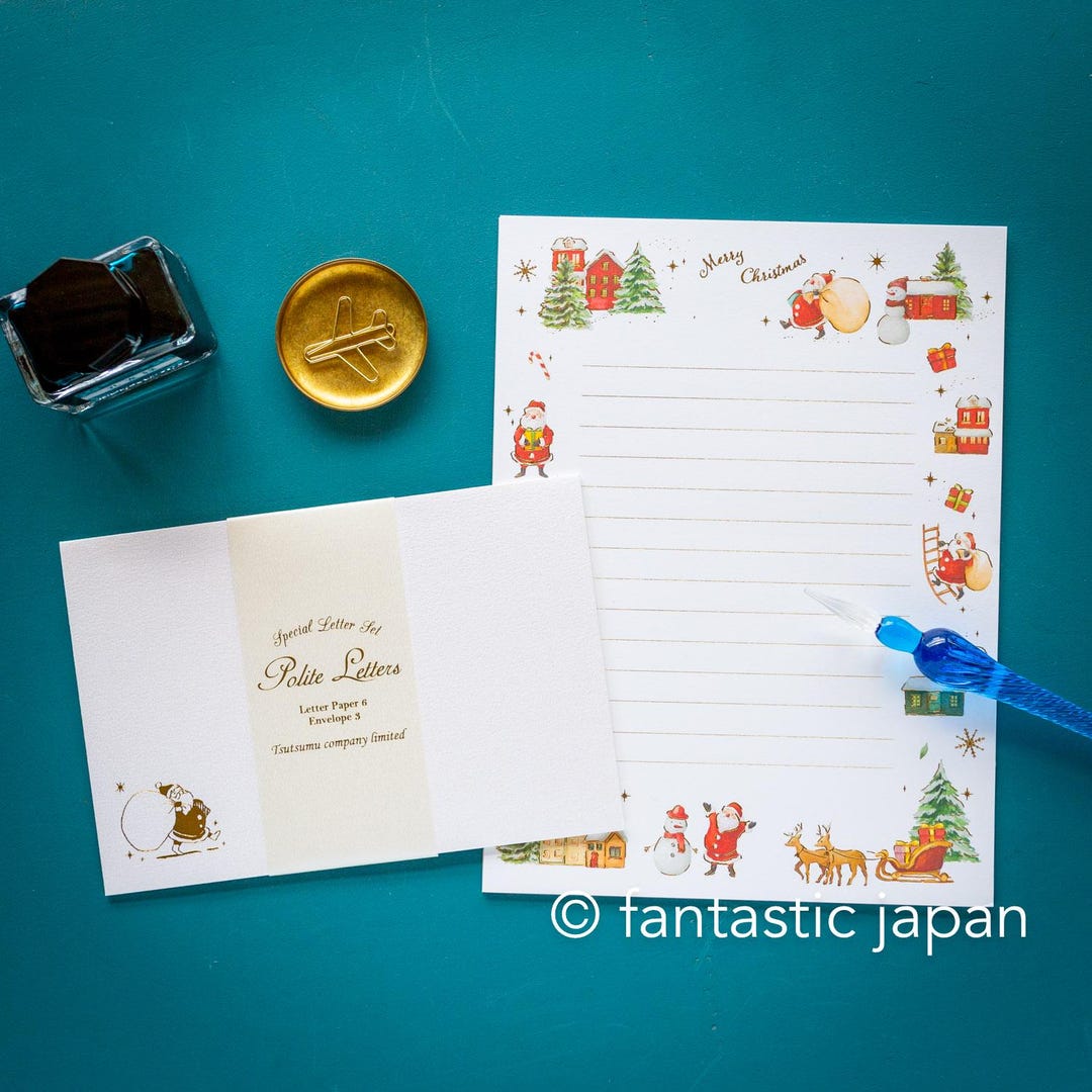 Christmas Polite Letter Set -holiday Town- - Etsy