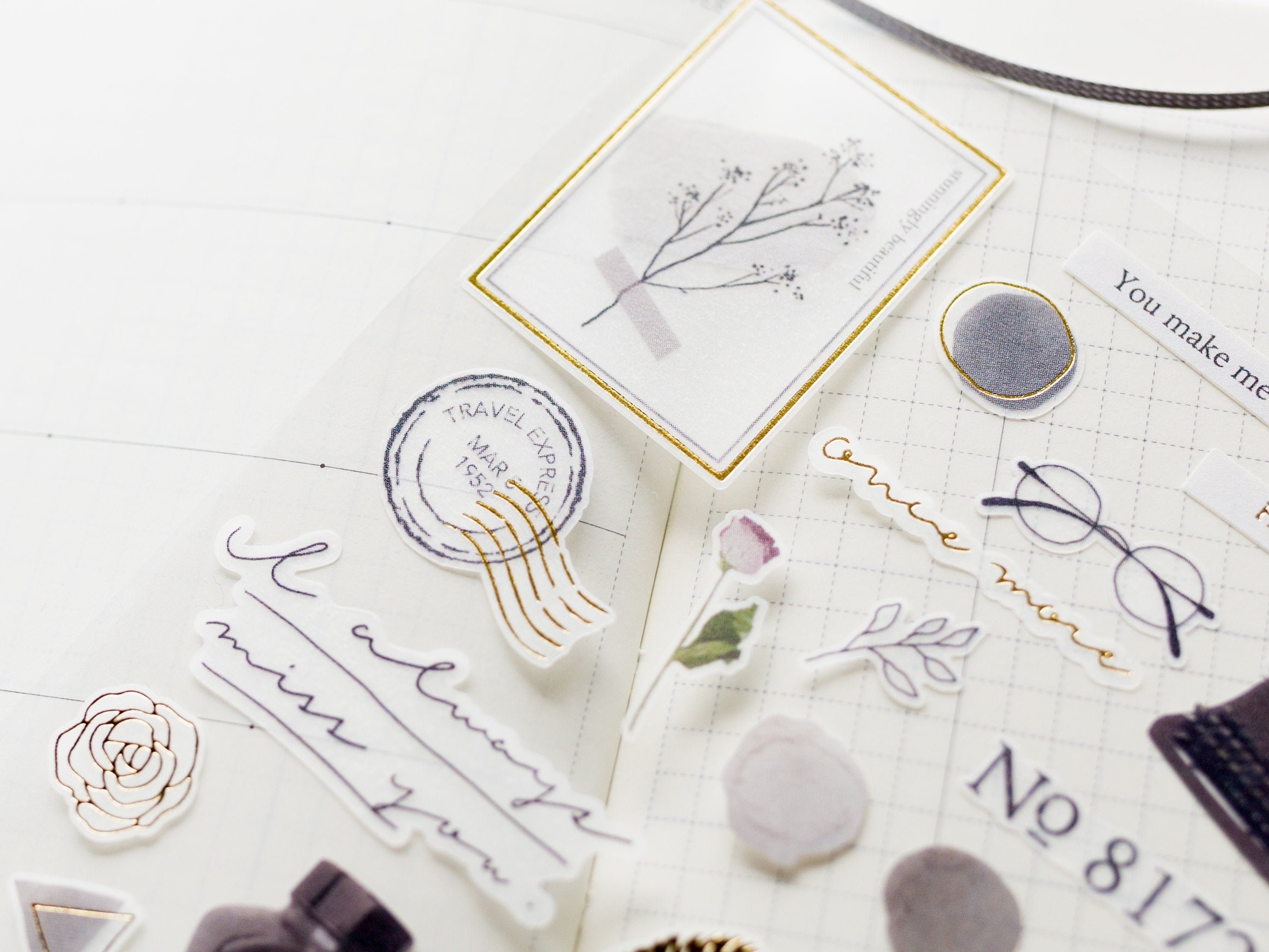Mind Wave Sticker / LIBRE COLLAGE -glay- / Translucent Tracing Sticker ...