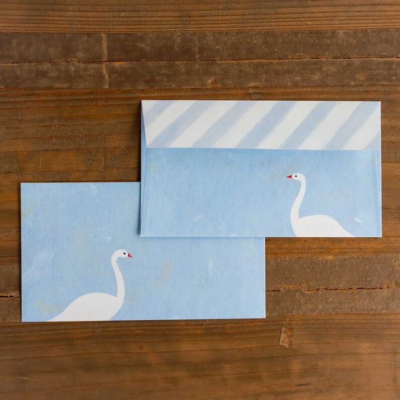 Japanese Letter Writing Set -swan in February- by Subikiawa / Cozyca ...