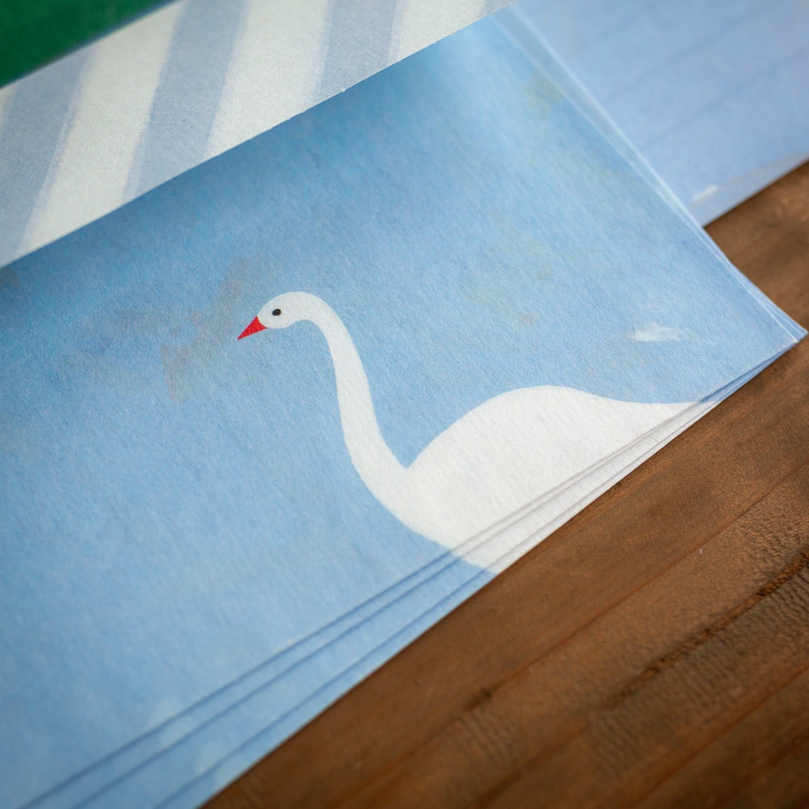 Japanese Letter Writing Set -swan in February- by Subikiawa / Cozyca ...