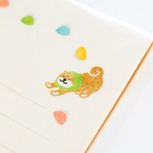 Traveling Shiba-dog Writing Letter Set / Mino Washi / Japanese ...