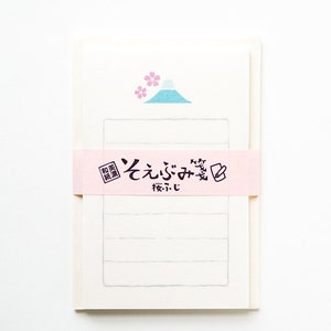 Japanese Washi Mini Letter Set -mount Fuji- / Sakura / FURUKAWA SHIKO ...