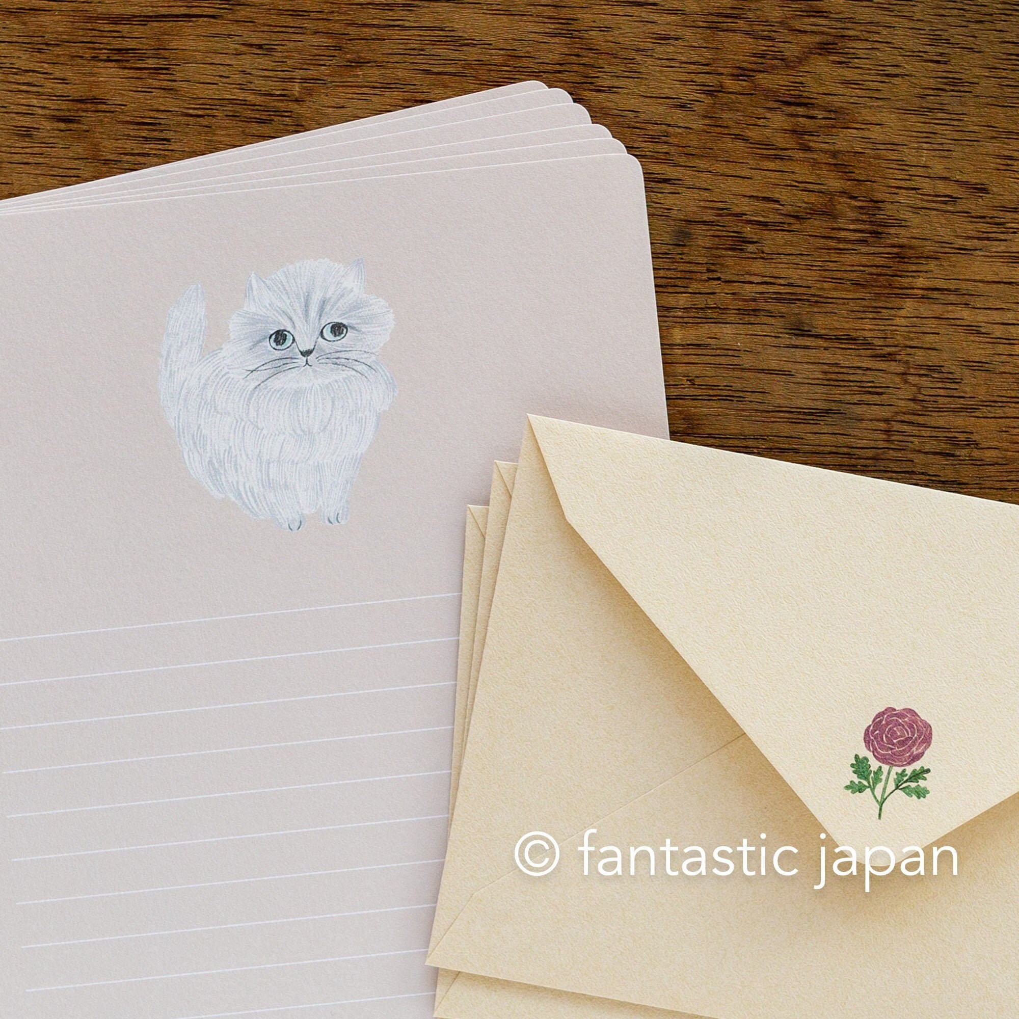 Miyuki Matsuo Letter Writing Set / Cat -minette- - Etsy