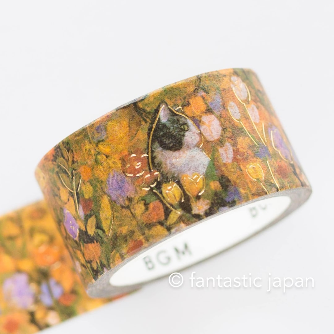 Gold Foil Masking Tape / Cat and Flower -tuxedo- - Etsy