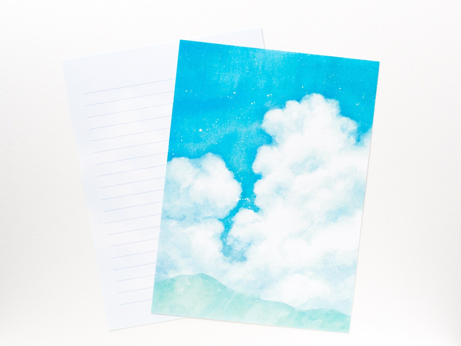 Letter Writing Set sky Time daytime / Ryu-ryu Products/ Japanese ...