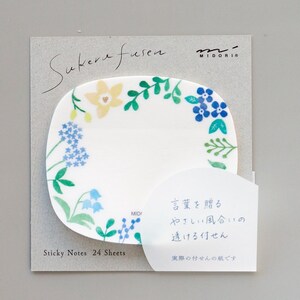 MIDORI Semi-translucent Sticky Notes -wild Flowersh- / Designphil ...