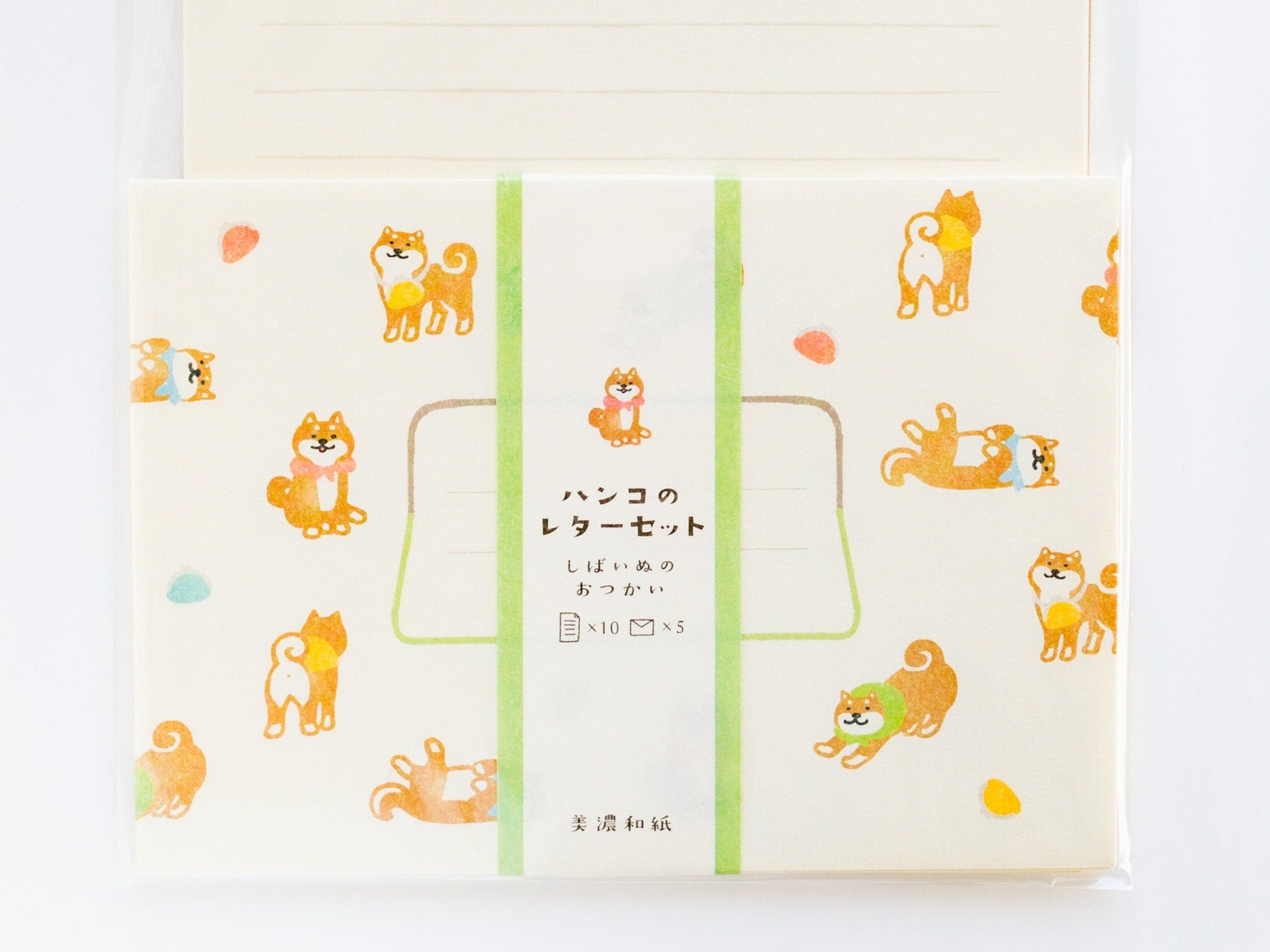 Traveling Shiba-dog Writing Letter Set / Mino Washi / Japanese ...