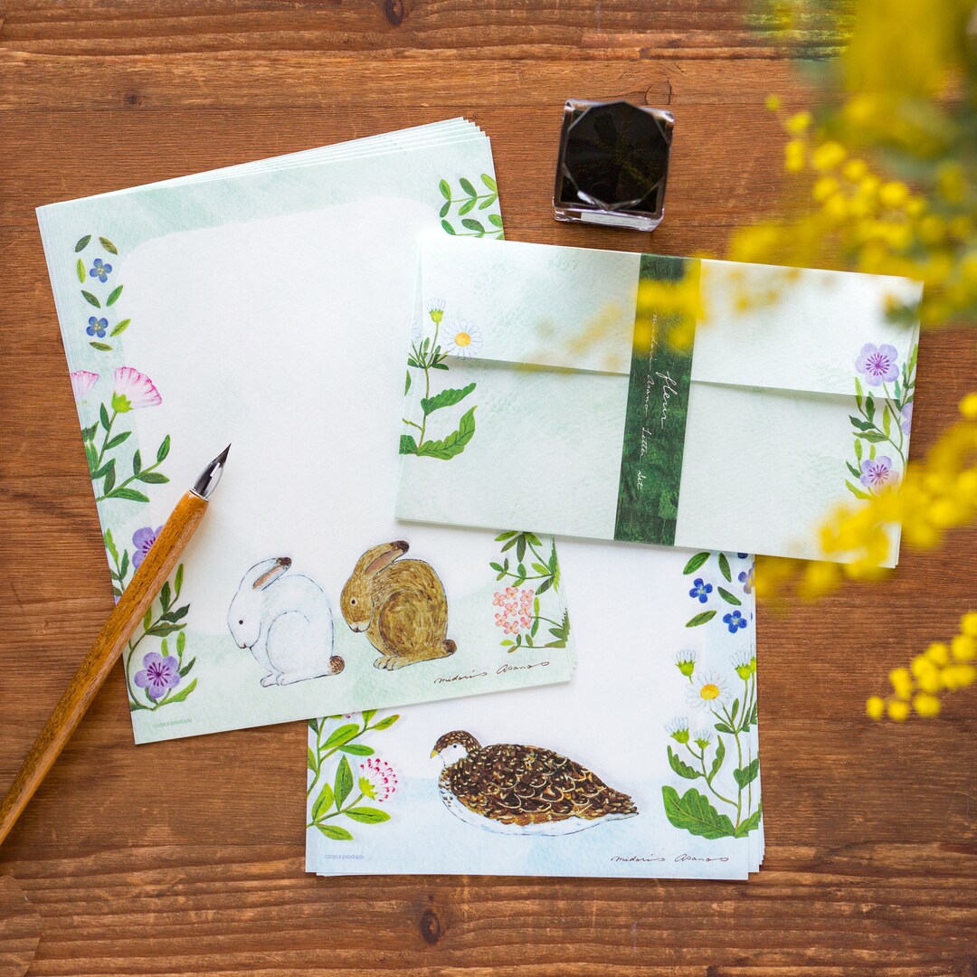 Japanese Letter Set fleur by Midori Asano - Etsy