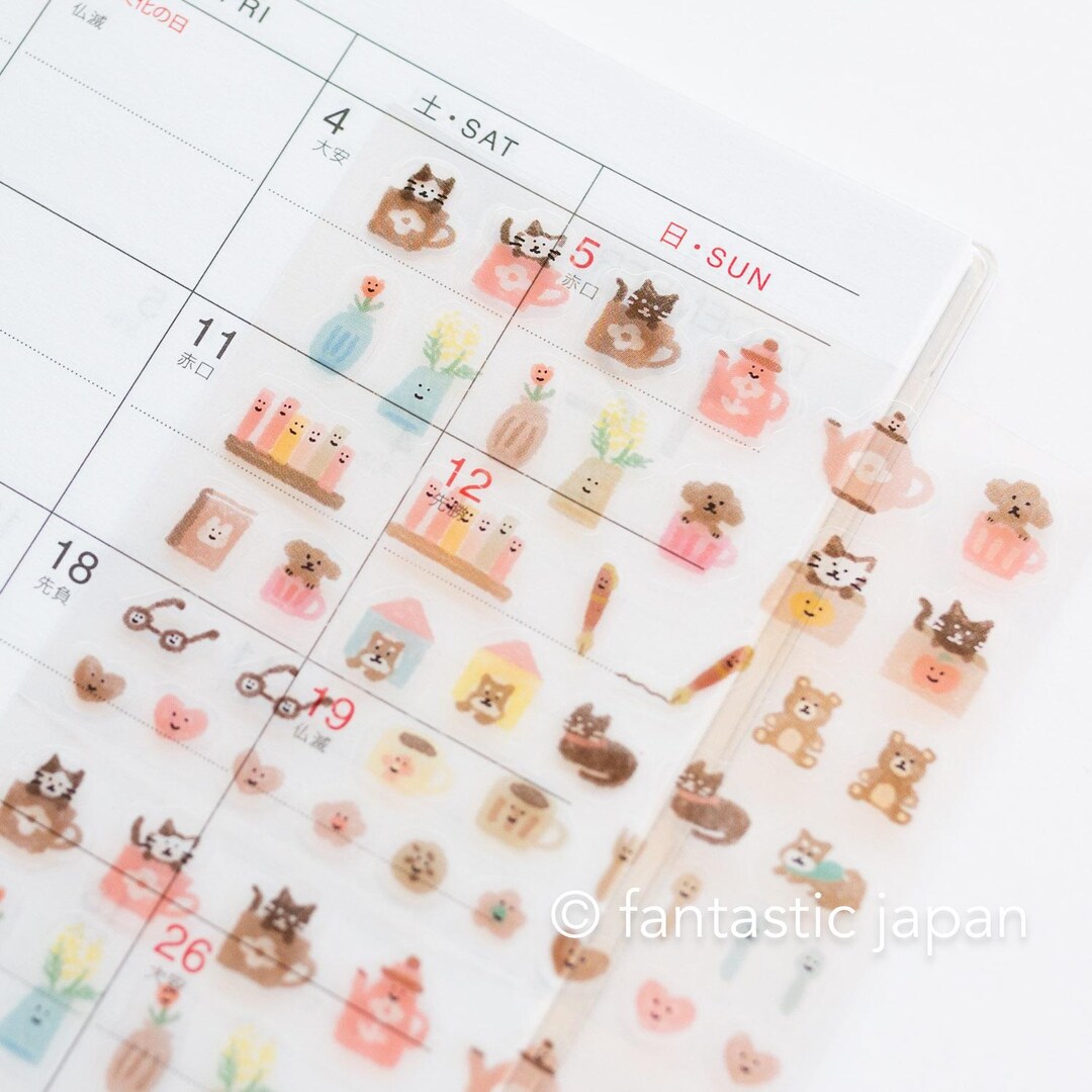 Daily Schedule Sticker -relaxed Time in Brown- - Etsy