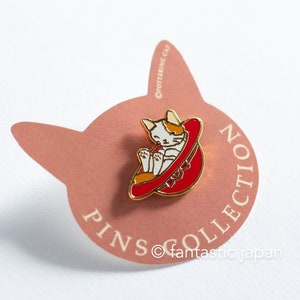 Pottering Cat Hard Enamel Pin -hat- - Etsy