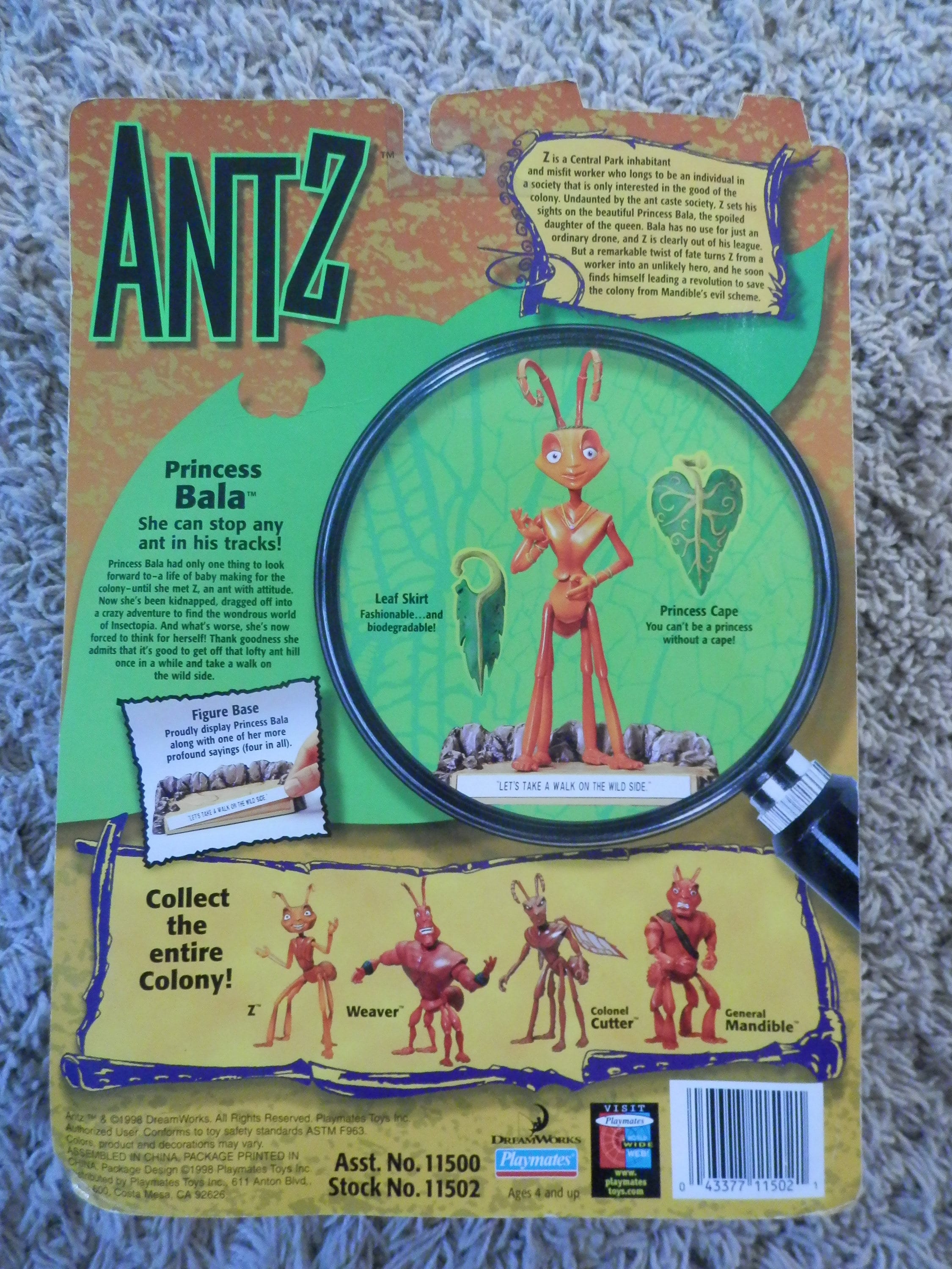 Antz Princess Bala From Ants Movie New in Pack With Leaf Skirt and Cape ...