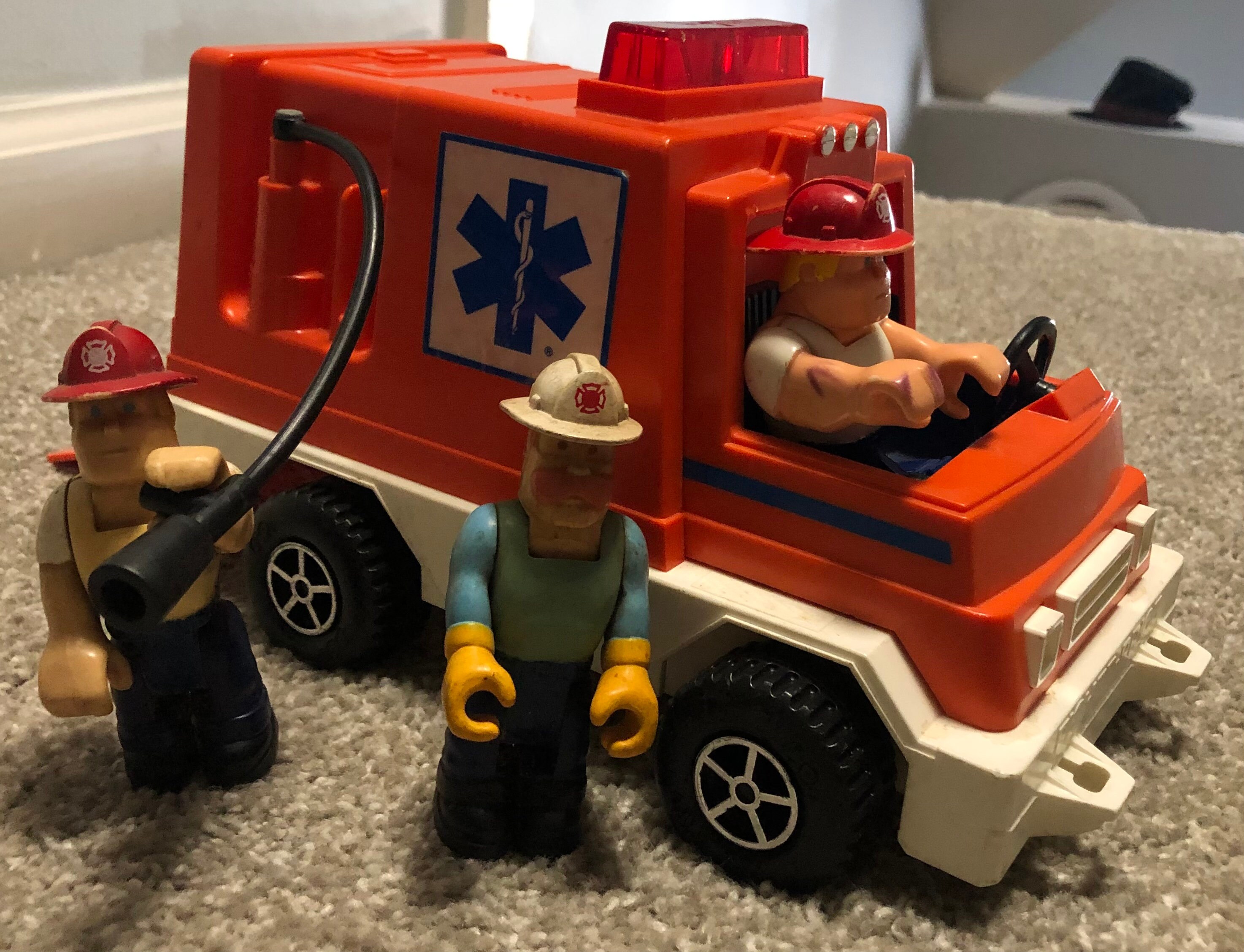 Fisher Price Husky Helpers Ambulance Three Men Firemen 1982 - Etsy