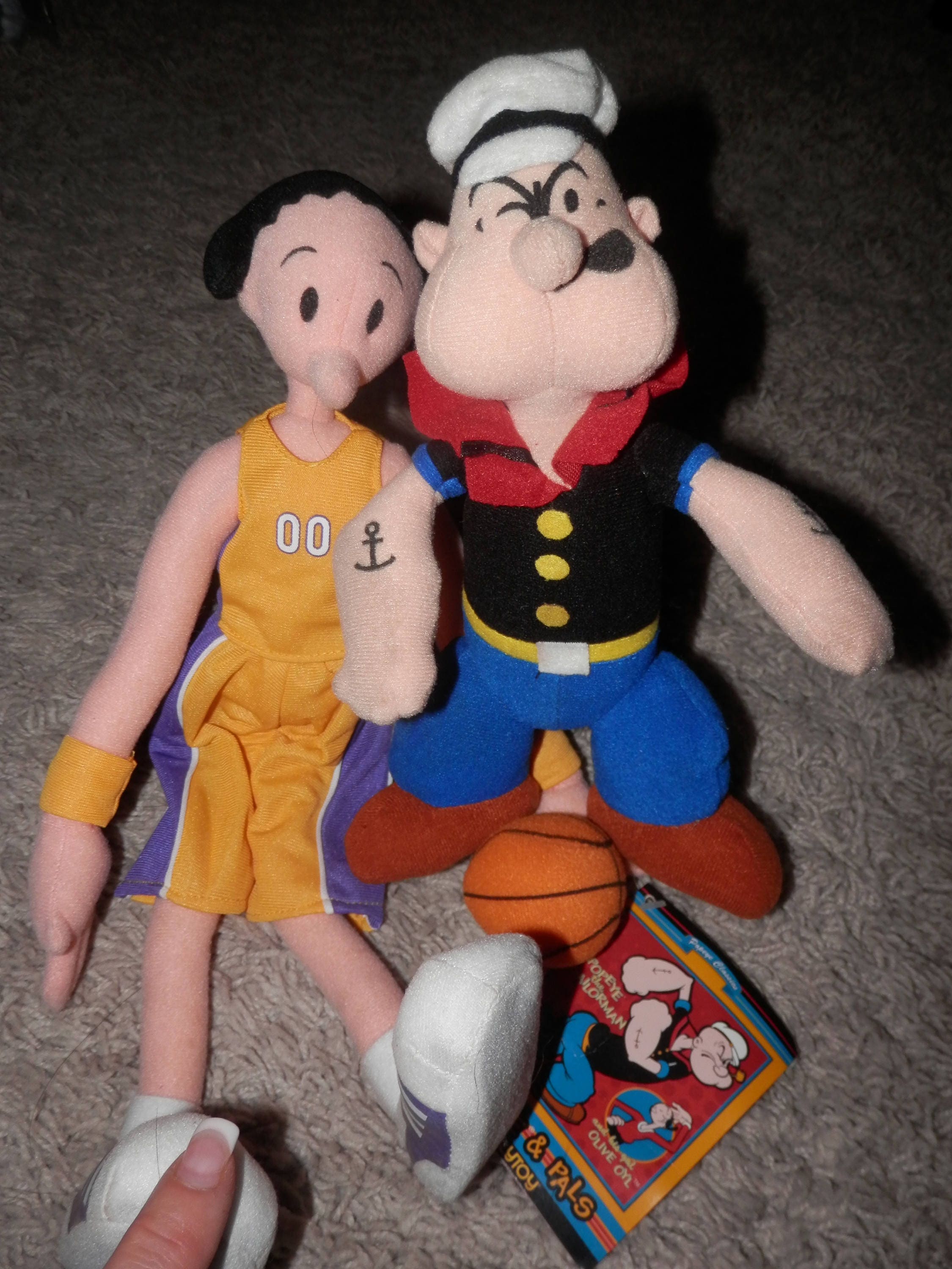 Popeye plush 1992 play by play toy plush free olive oil | Etsy