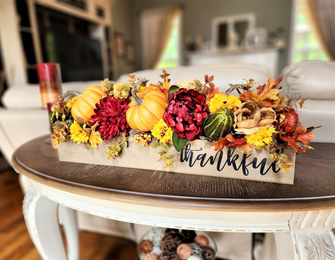 Fall Silk Flower Arrangement Autumn Flower Arrangement Fall - Etsy