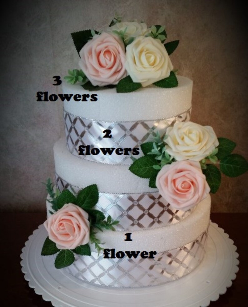 Wedding Cake Flower Flower Cake Topper Floral Wedding Cake - Etsy