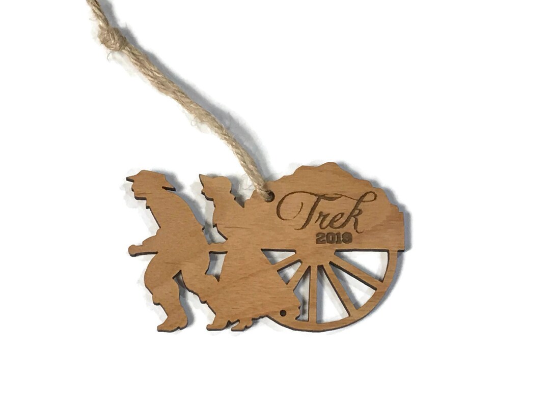 2019 Trek Handcart Pioneers Ornament- Fancy Font - Etsy