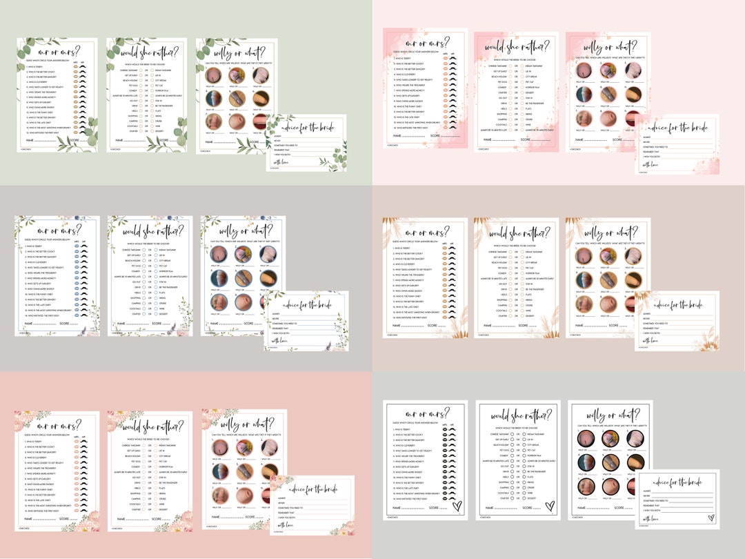 Hen Party Games, Hen Party Games Classy, Advice to the Bride Cards, Hen ...