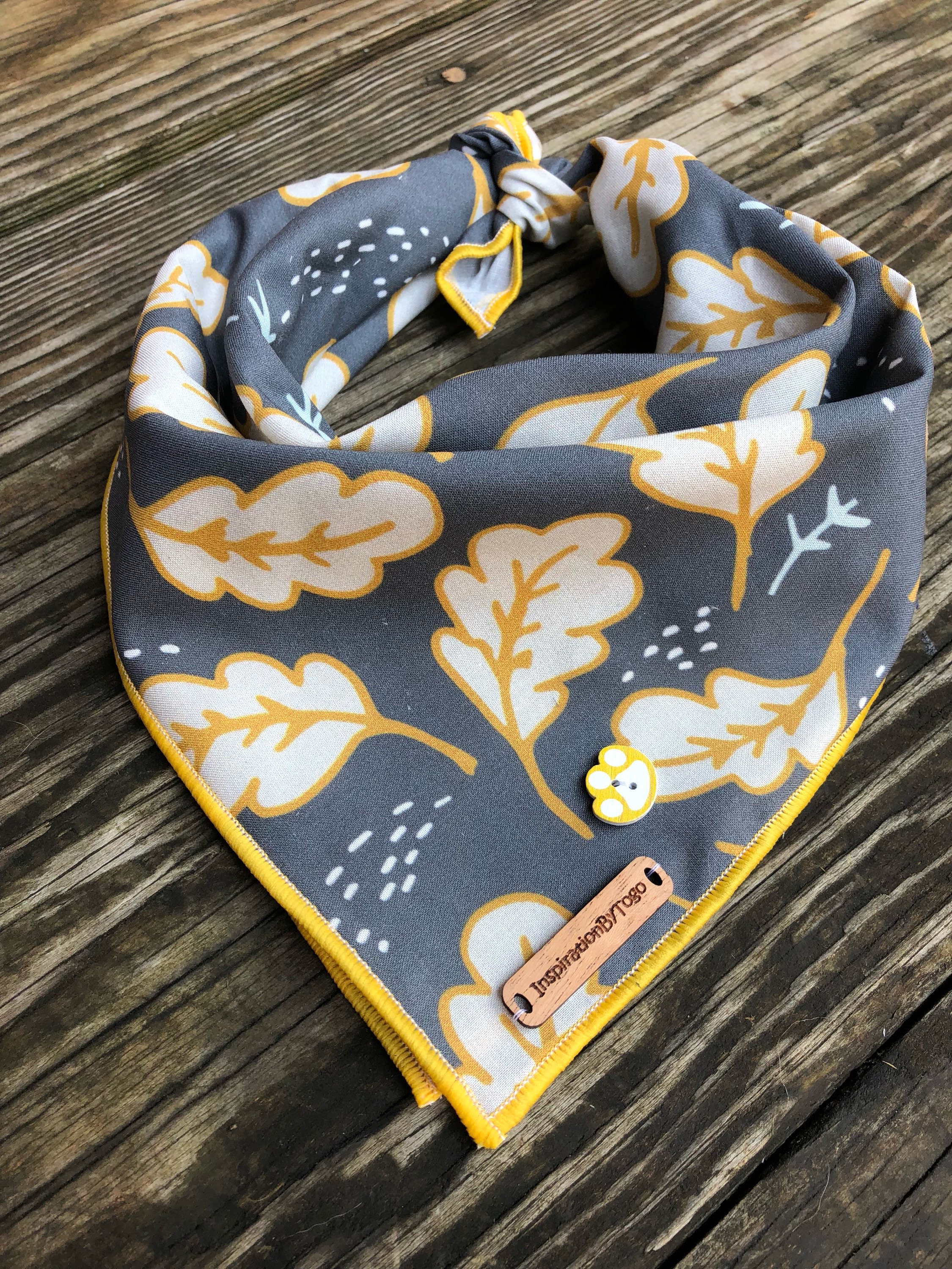 Dog bandana FALL LEAF // Thanksgiving dog bandana // Autumn | Etsy