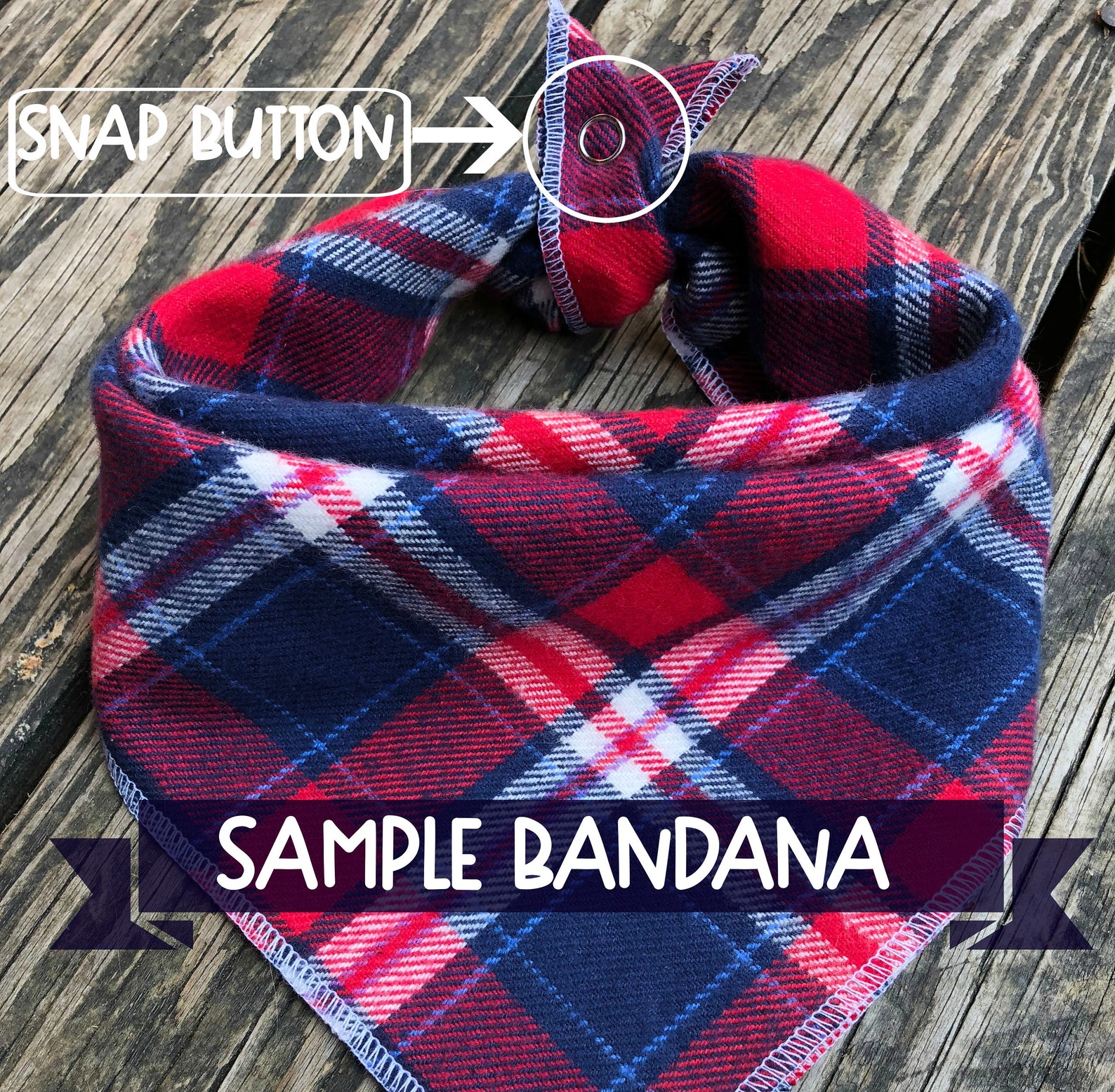 Metal Snap Button ADD ON // Snap and Tie Dog Bandana // Snap | Etsy