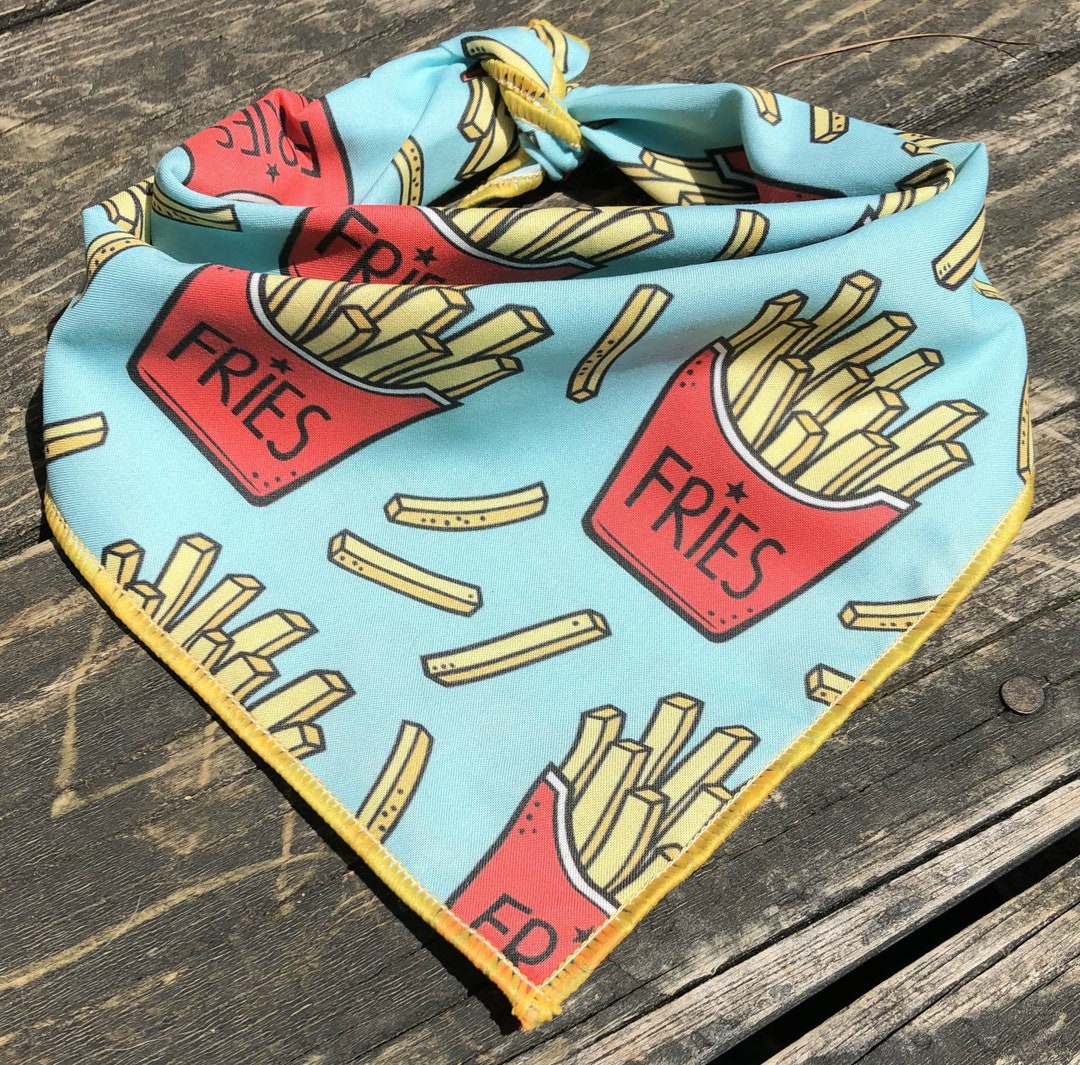 Dog Bandana FRENCH FRIES // Fast Food Dog Bandana // Summer Dog Bandana ...