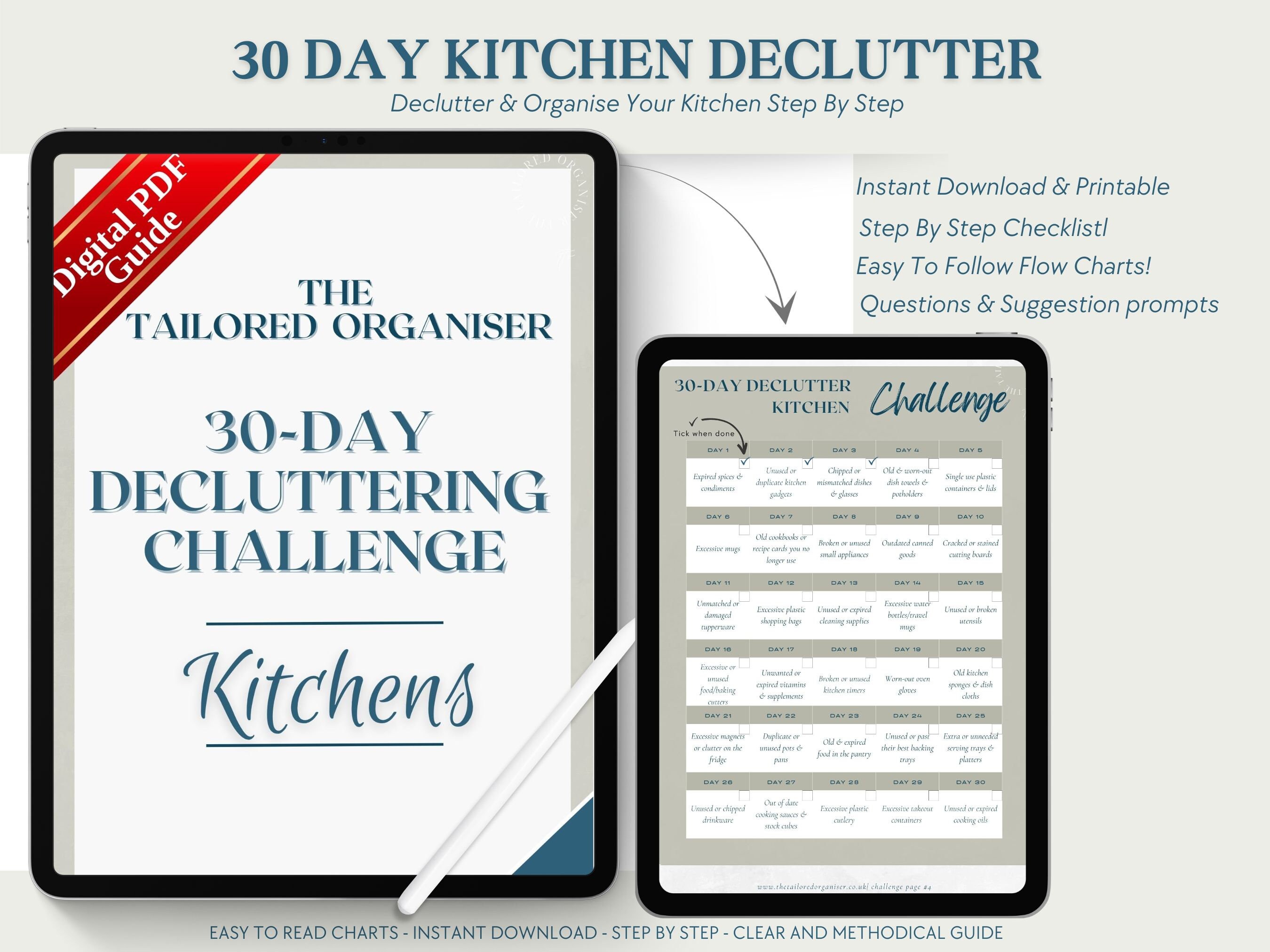 Printable Kitchen Planner Printable to Do List Declutter - Etsy