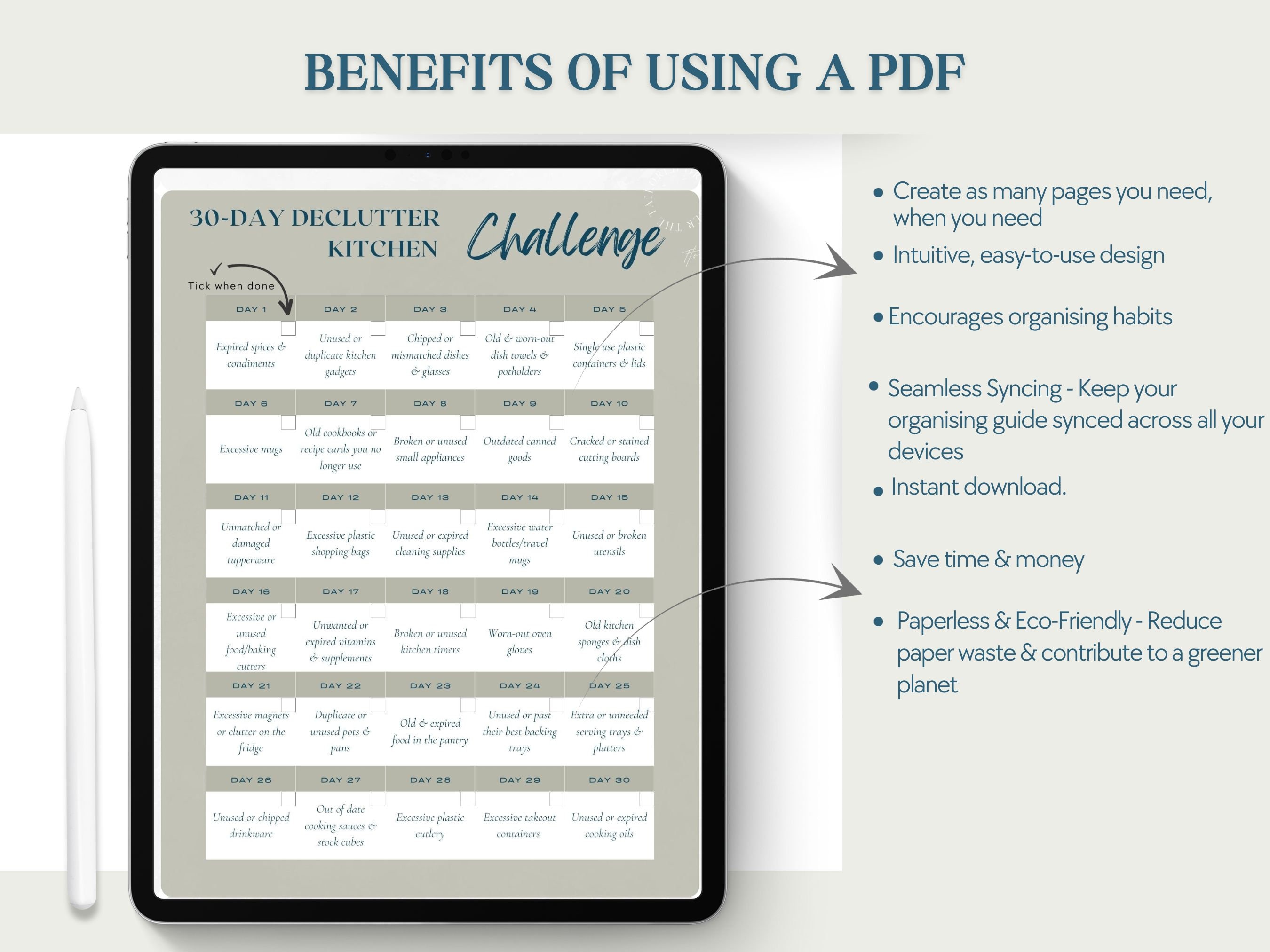Printable Kitchen Planner Printable to Do List Declutter - Etsy