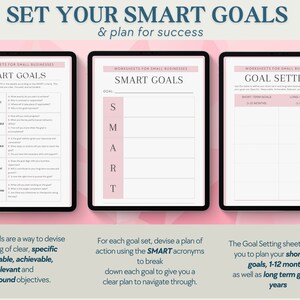 Vision Board Goal Setting Planner Workbook Template for Business Goal ...