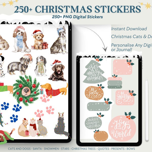 Christmas Stickers - Etsy