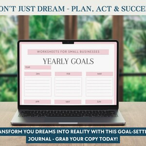 Vision Board Goal Setting Planner Workbook Template for Business Goal ...