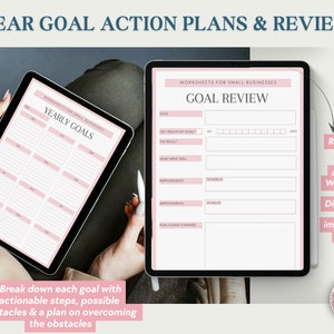 Vision Board Goal Setting Planner Workbook Template for Business Goal ...