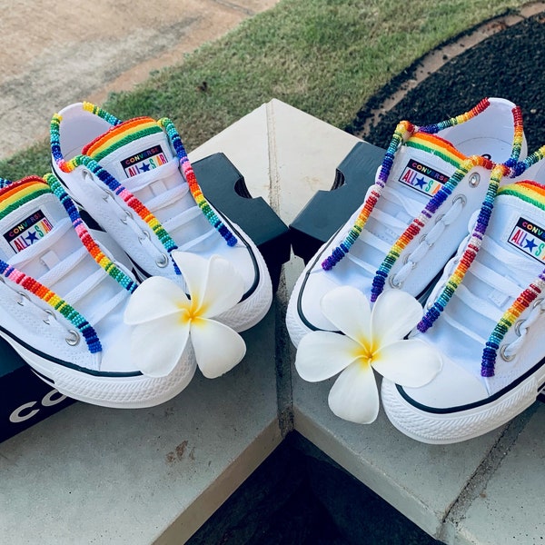 Rainbow Converse - Etsy