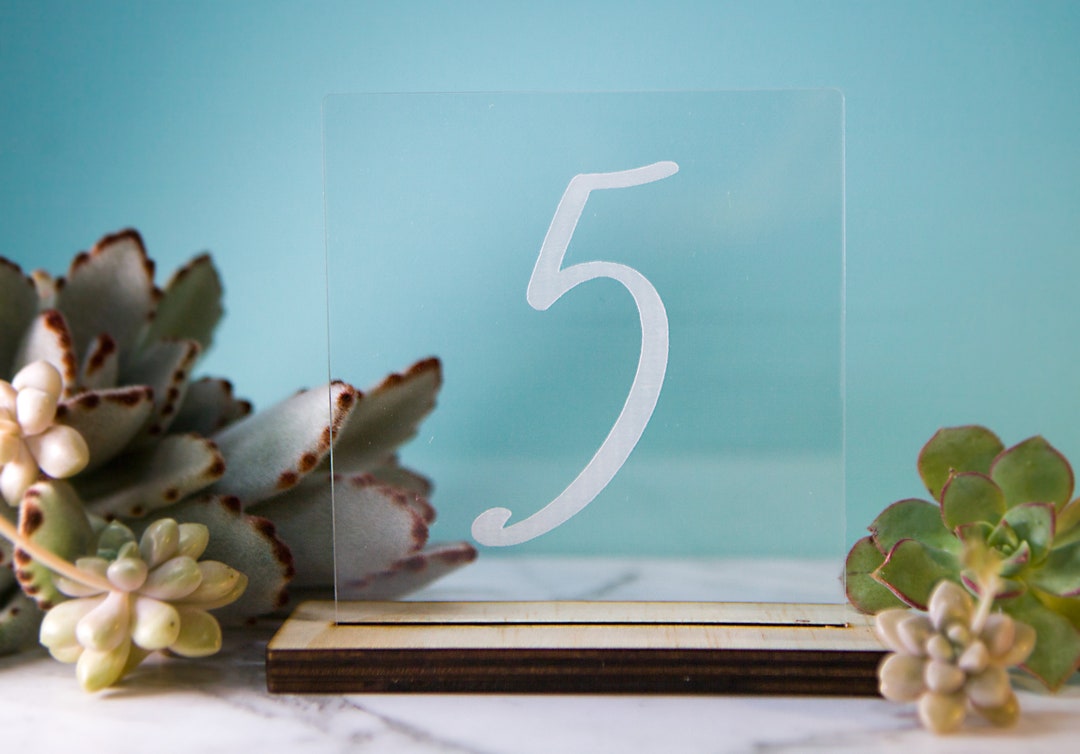 Clear Acrylic Rectangle Table Number Signs - Etsy