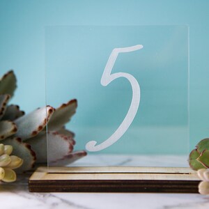 Clear Acrylic Rectangle Table Number Signs - Etsy